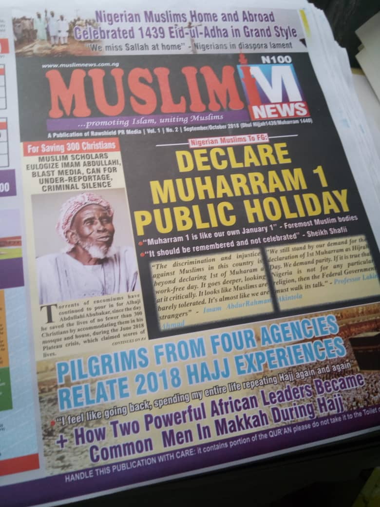 Muslim News: Accolades as Hijrah Edition Debuts - Muslim News Nigeria