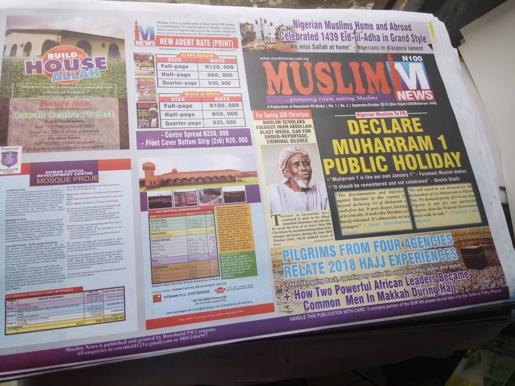 Muslim News: Accolades as Hijrah Edition Debuts - Muslim News Nigeria