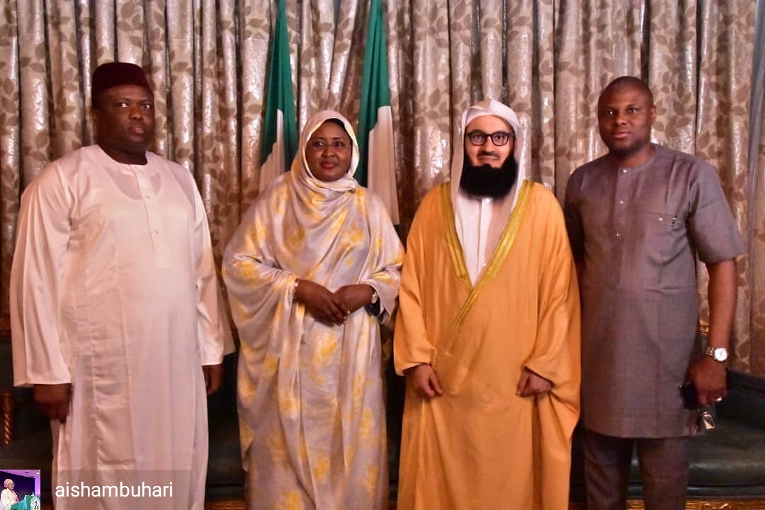 Aisha Buhari hosts Mufti Menk, one of the world's most influential ...