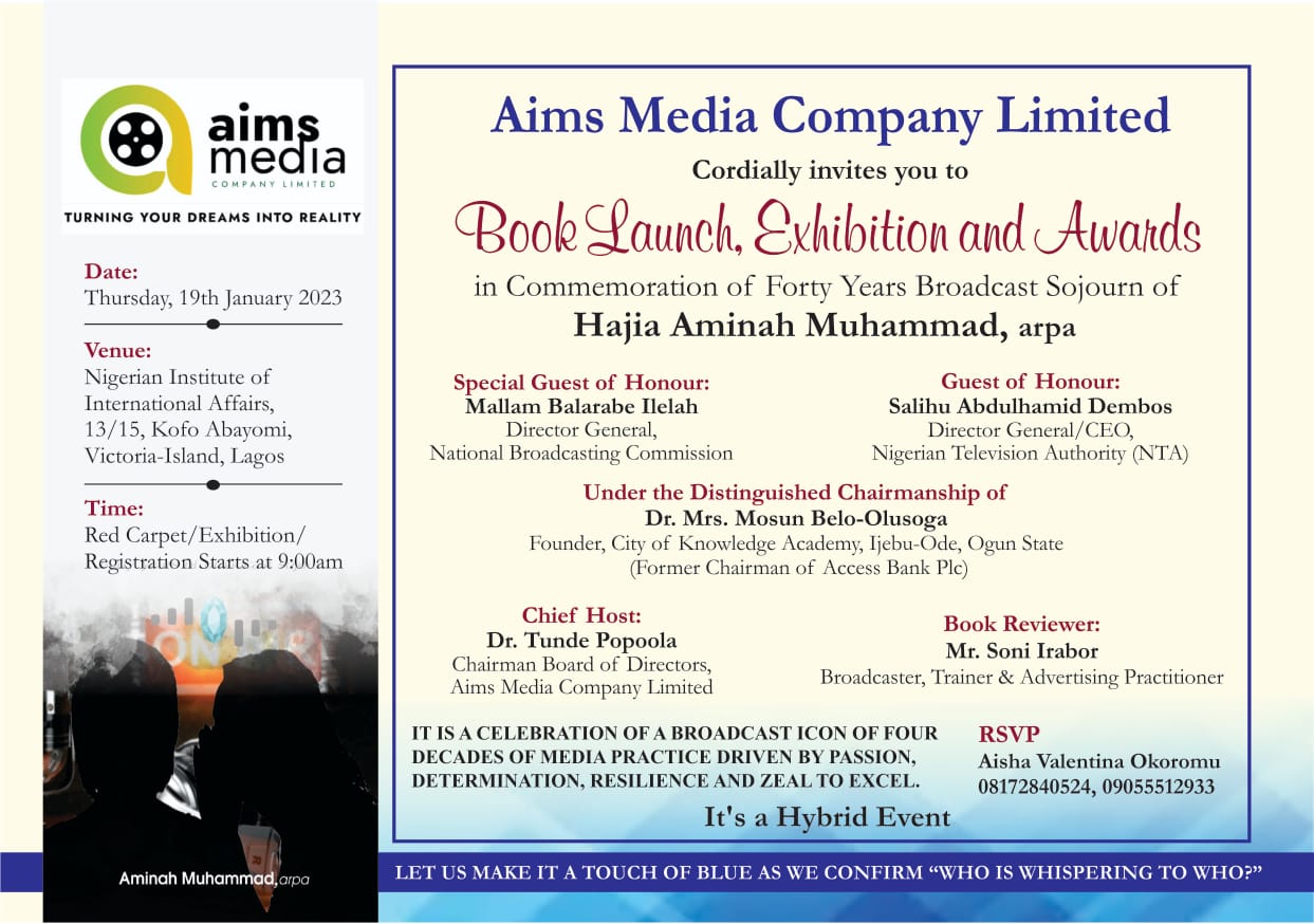 Aminah Muhammad unveils book to mark 40th anniversary of broadcast ...